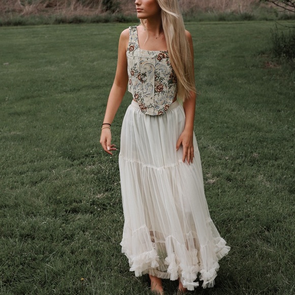 Skirts | New Bohemian Tiered Crescendo Long Lace Maxi Skirt | Poshmark